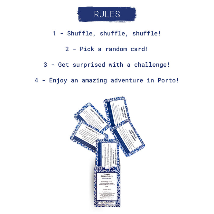 Travel Challenges - Porto Travel Gift - Travel Deck of Cards