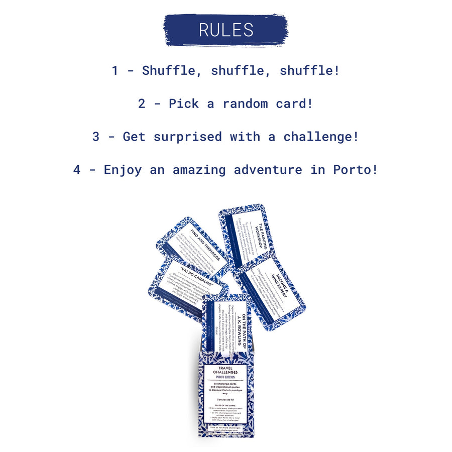 Travel Challenges - Porto Travel Gift - Travel Deck of Cards