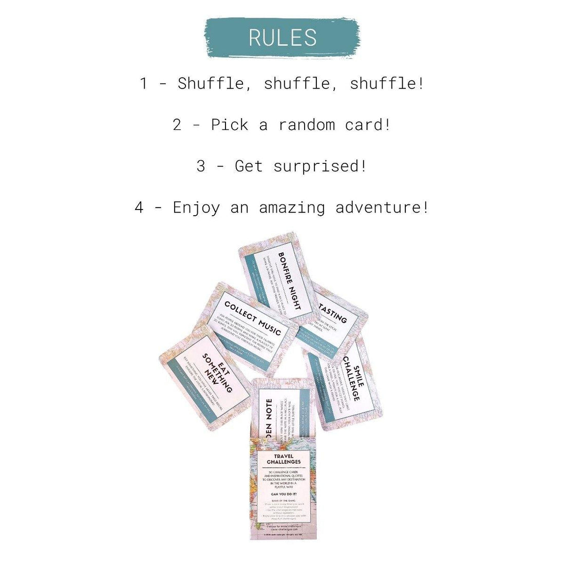 Travel Challenges - Original - Travel Gift Deck of Cards